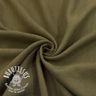 Viscose lin WASHED olive | Bubutissus.fr