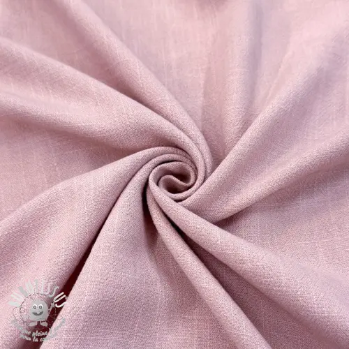 Viscose lin WASHED old rose | Bubutissus.fr